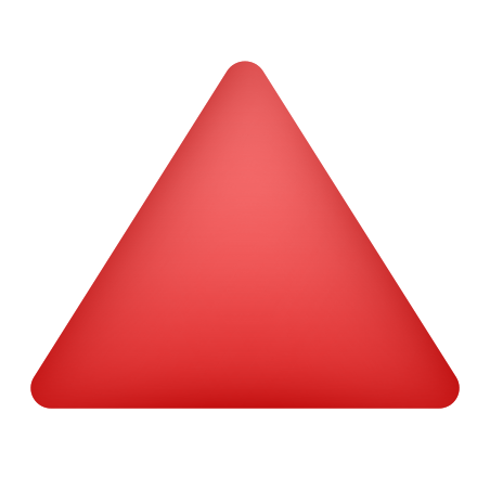 Red Triangle Pointed Up icon in Emoji Style