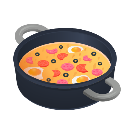 Shallow Pan Of Food icon in Emoji Style