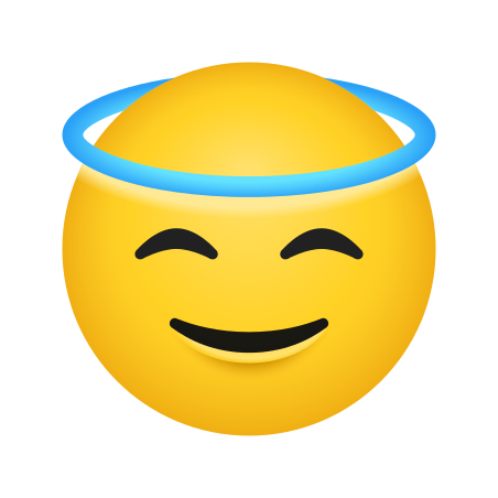 Smiling Face With Halo icon in Emoji Style