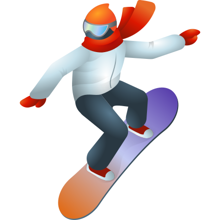 Snowboarder Emoji icon in Emoji Style