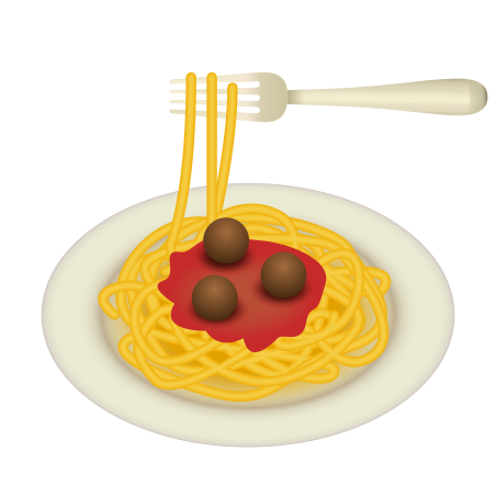 Spaghetti icon in Emoji Style