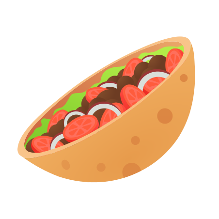 Stuffed Flatbread icon in Emoji Style