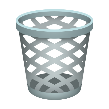 Wastebasket icon in Emoji Style