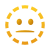 Dotted Line Face icon in Emoji Style