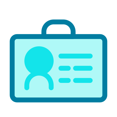 id card icon in Anggara Blue Style