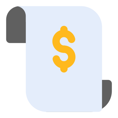invoice icon in Anggara Flat Style