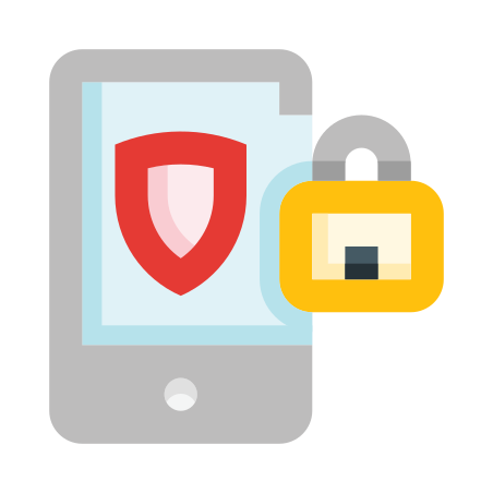 Mobile security icon in Basicons — Color Style