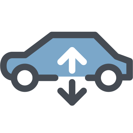 Air suspension warning icon in colours Style