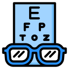 snellen chart icon in dDara Lineal Color Style
