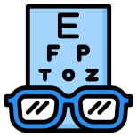 snellen chart icon in dDara Lineal Color Style