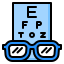 snellen chart icon in dDara Lineal Color Style