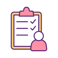 Reservation Waitlist icon in Filled color icons Style