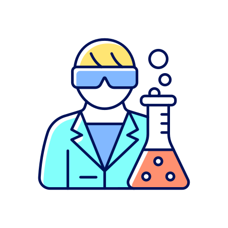 Laboratory Worker icon in Filled color icons Style