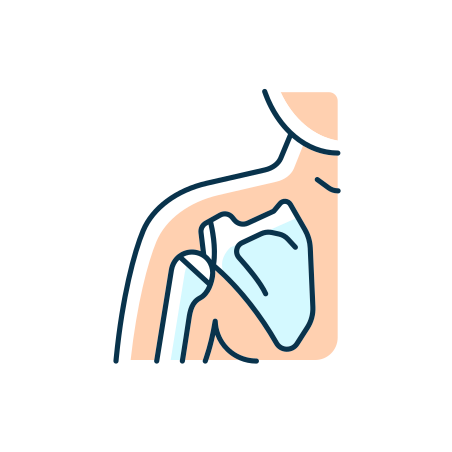 Shoulder Dislocation icon in Filled color icons Style
