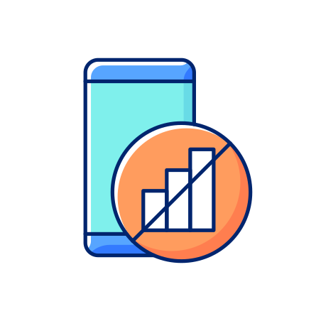 No signal icon in Filled color icons Style