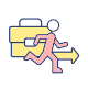 Employee Termination icon in Filled color icons Style