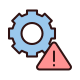 Technical Warning icon in Filled color icons Style