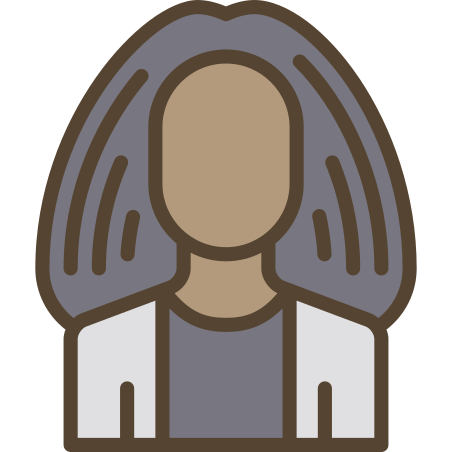 Dreadlocks icon in Filled Outline Style