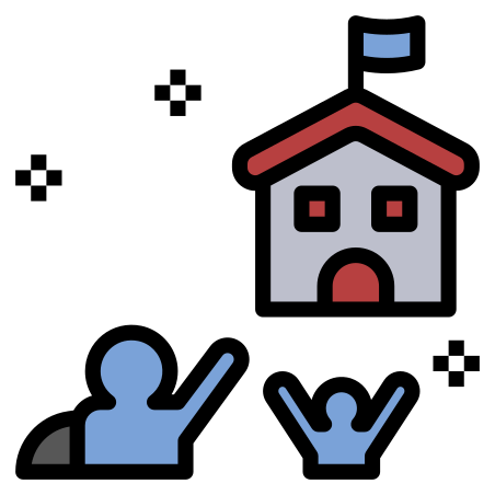 Asylum icon in Filled Outline Style