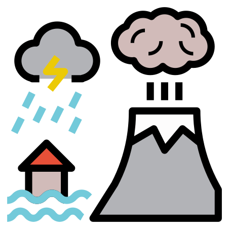 Calamity icon in Filled Outline Style