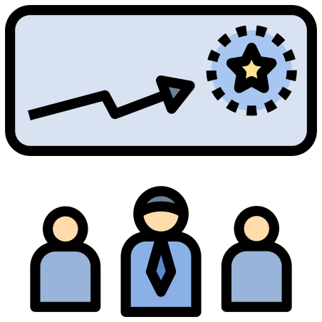 Prospection icon in Filled Outline Style