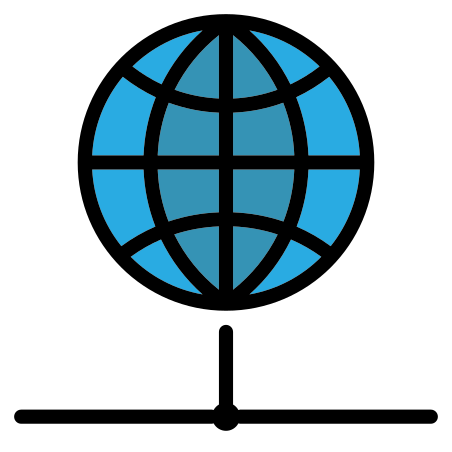 Global icon in Filled Outline icons Style