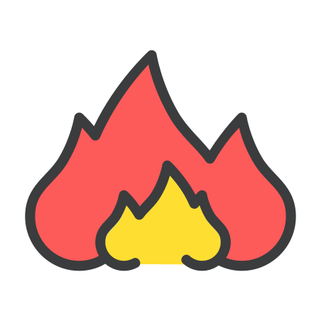Burn icon in Filled Outlines Style