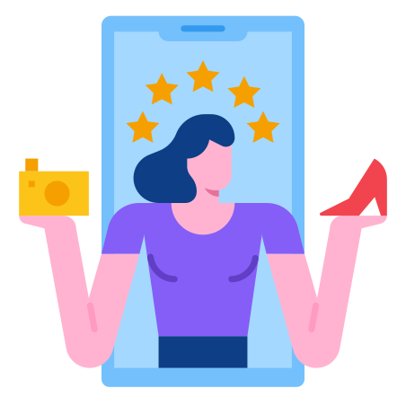 Customer icon in Flat 02 Style