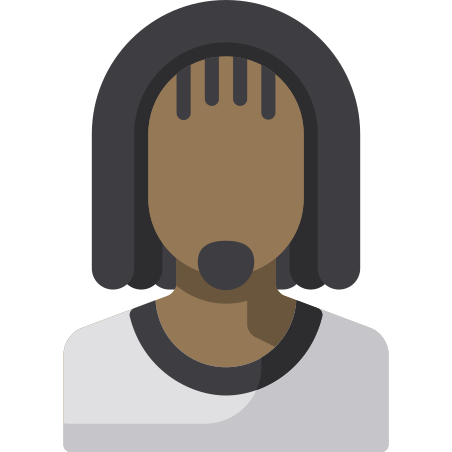 Dreadlocks icon in Flat Style