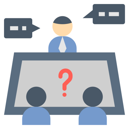 Boardroom icon in Flat Style