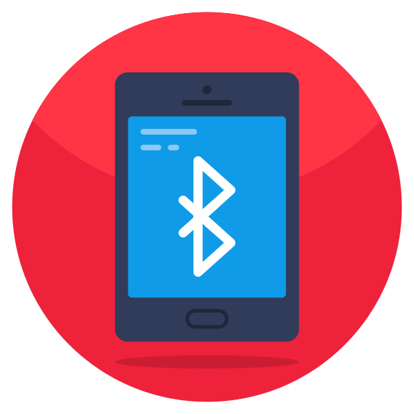 Blue Phone Icon Flat