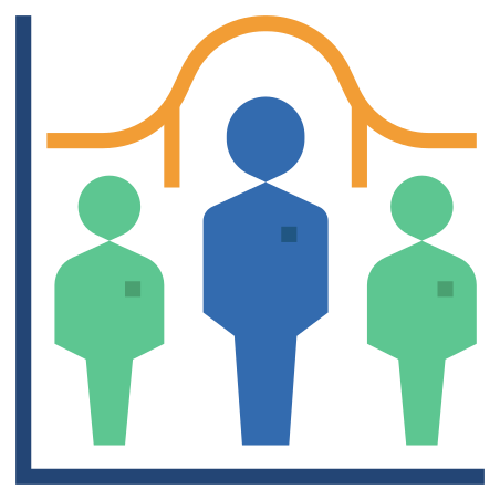 Average icon in Flat Style