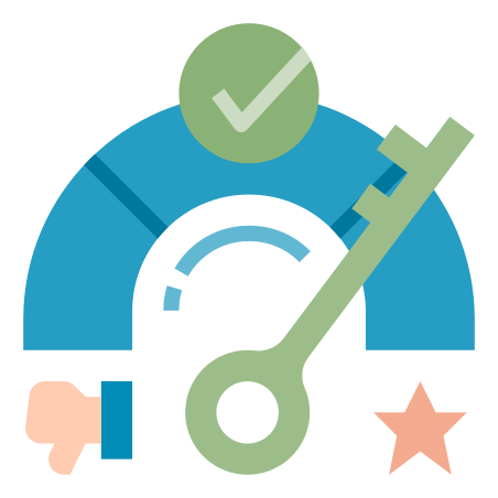 Key performance indicators icon icon in Flat Style