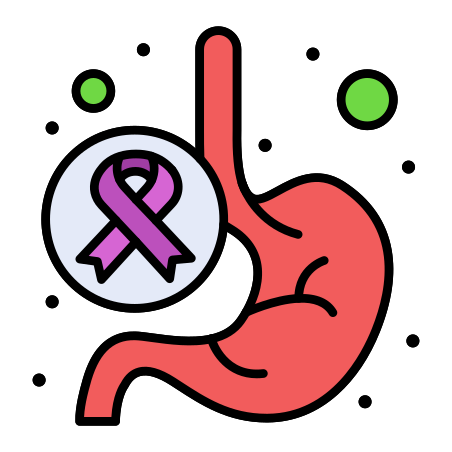 Stomach Cancer icon in Flatart Icons Lineal Color Style