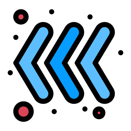 Three Arrows icon in Flatart Icons Lineal Color Style