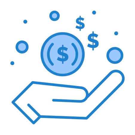Save Money icon in flatart_icons Blue Style