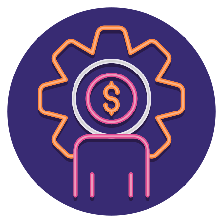 Business Intelligence icon in Flaticons Flat Circular Style
