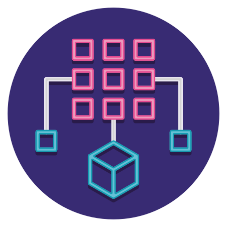 Flow Chart icon in Flaticons Flat Circular Style