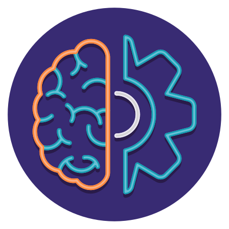 Machine Learning icon in Flaticons Flat Circular Style
