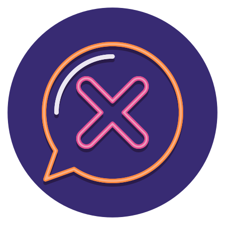 Negative Sign icon in Flaticons Flat Circular Style
