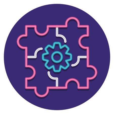 Problem Solving icon in Flaticons Flat Circular Style