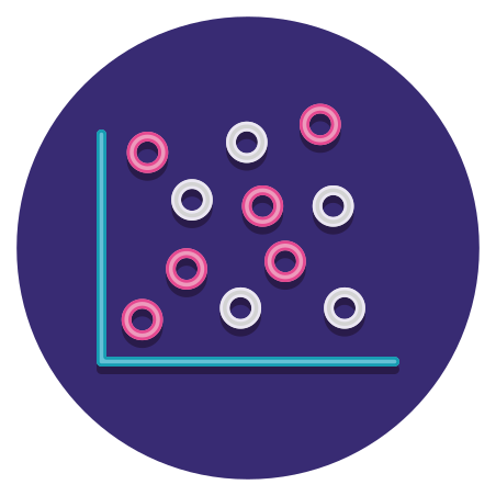 Scatter Plot icon in Flaticons Flat Circular Style