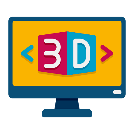 3d Programming icon in Flaticons Flat Style