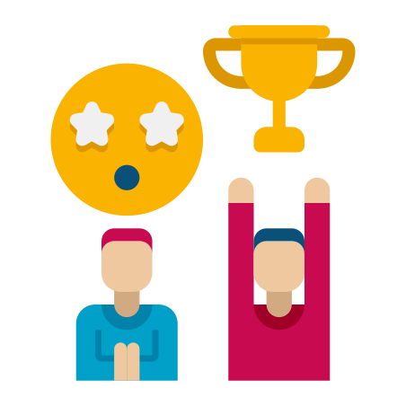 Admiration icon in Flaticons Flat Style