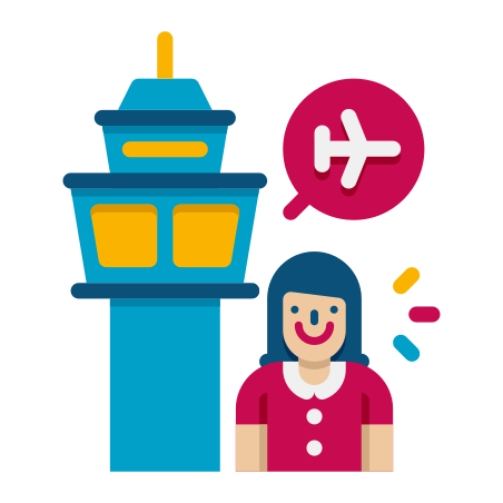 Air Traffic Controller icon in Flaticons Flat Style