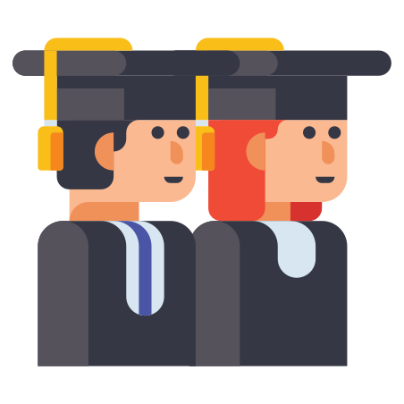 Alumni icon in Flaticons Flat Style