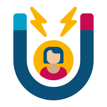 Attract icon in Flaticons Flat Style