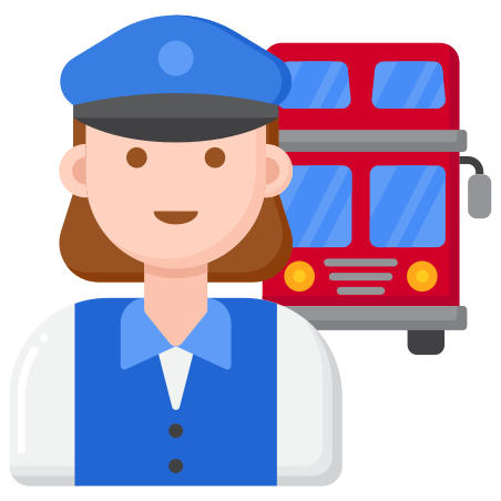 Bus Driver icon in Flaticons Flat Style
