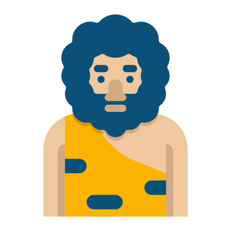 Caveman icon in Flaticons Flat Style