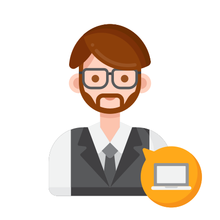 Clerk icon in Flaticons Flat Style